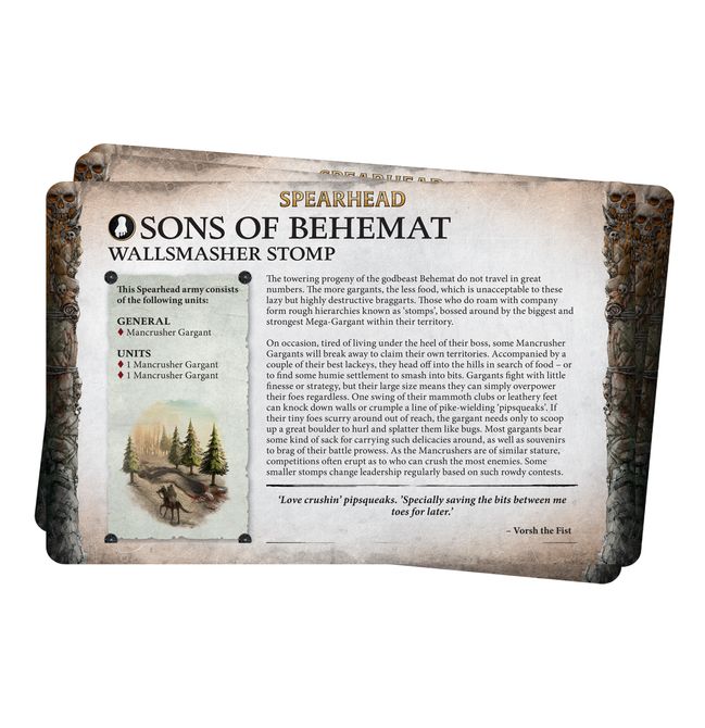 Faction Pack: Sons of Behemat (English)
