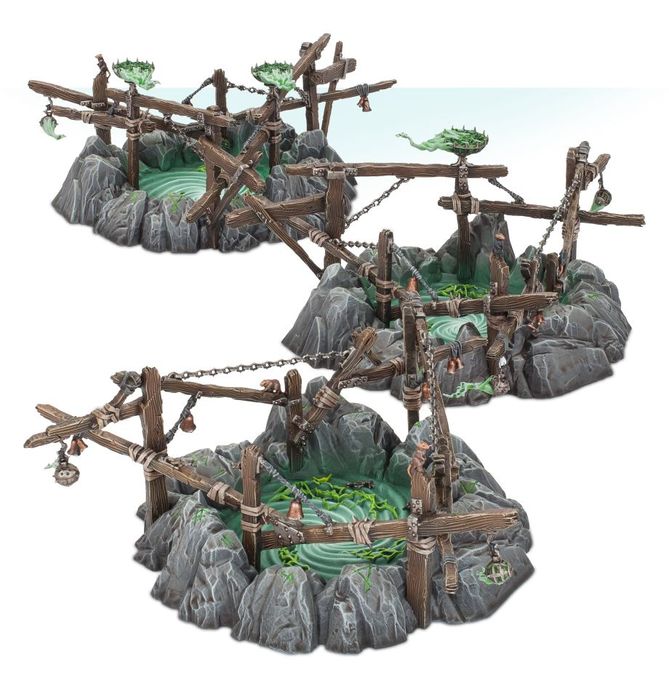 Warhammer Aos - Free Warhammer Age Of Sigmar - Terrain Set Skaven Gnawholes