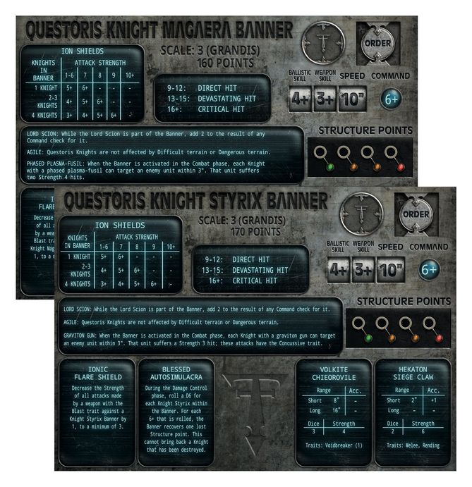 Legions Imperialis: Mechanicum Questoris Knights Magaera and Styrix